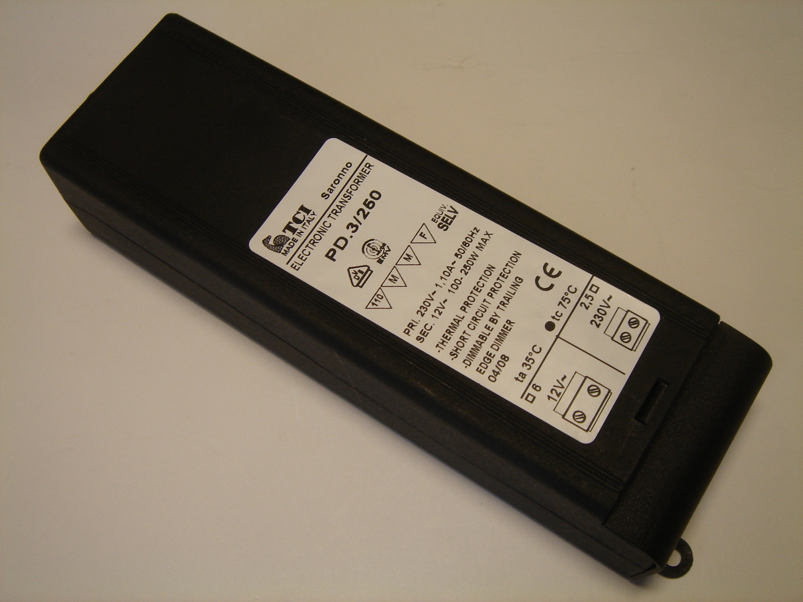 Elektrooniline trafo 12 V, 12V, 100-250 W, 250W, TCI, Saronno, PD.3/250 ...