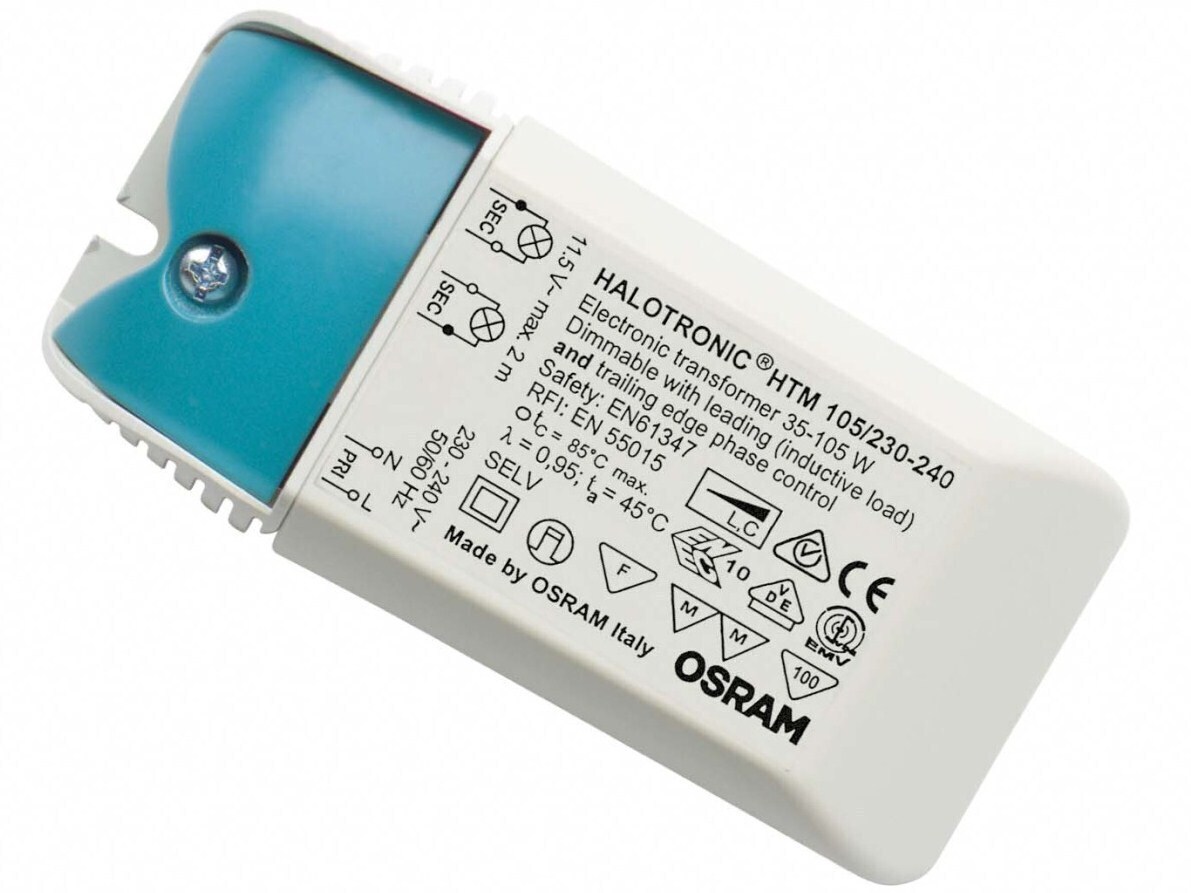 Elektrooniline trafo 12V, 35-105W, Osram, Halotronic, HTM 105/230-240 ...